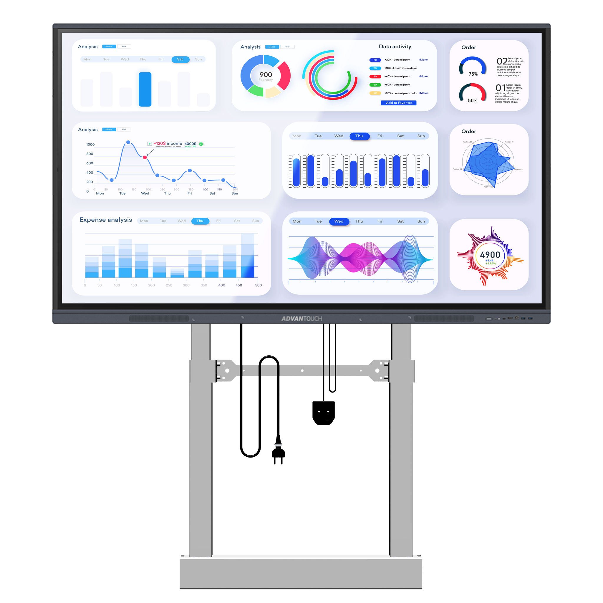 ADVANTouch vGAP 3 OS 86", eQ Lift Basic Wall Floor