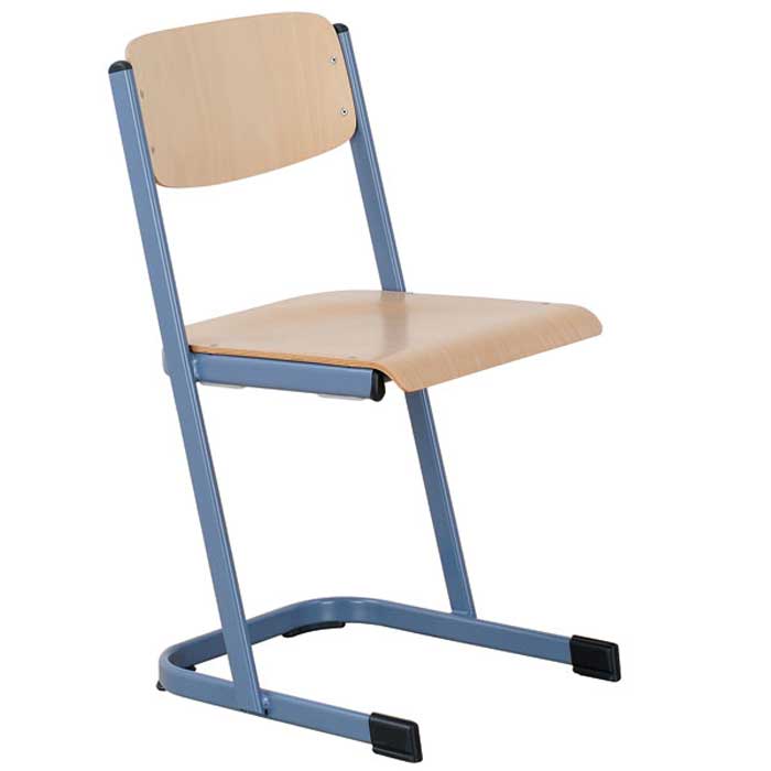 Schülerstuhl mit U-Fuß mit offenem Sitzträger Größe 4 - Blau ...