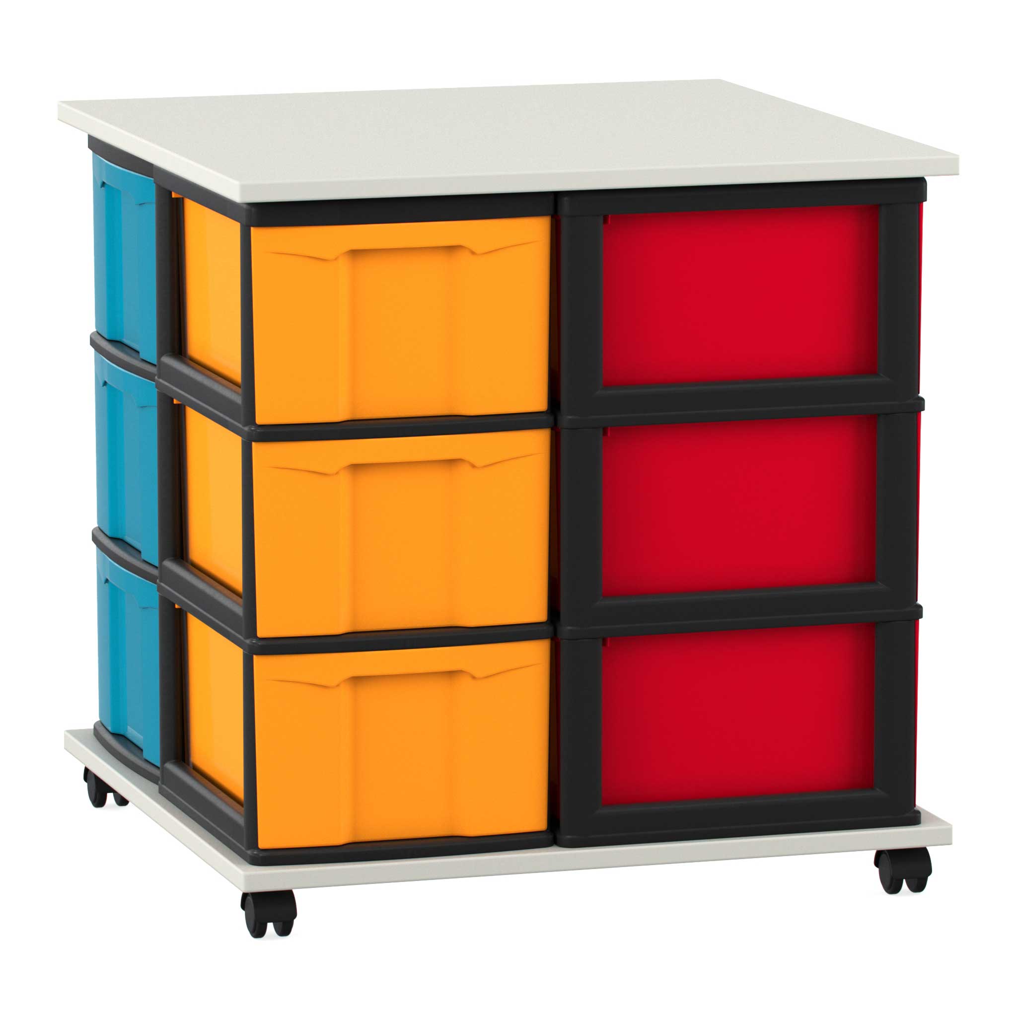 Flexeo® Container-System mit Ablage und 12 hohen Boxen günstig online ...