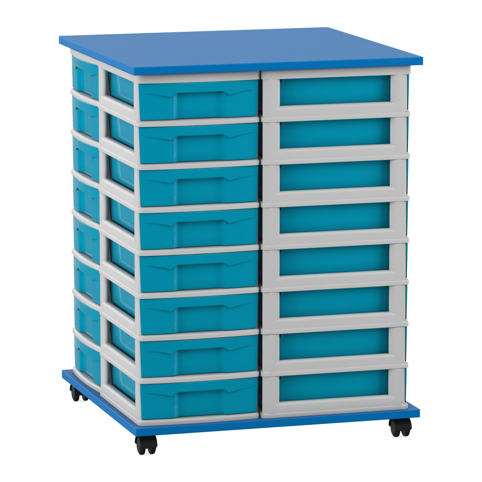Flexeo® Container-System mit Ablage und 32 flachen Boxen günstig online ...