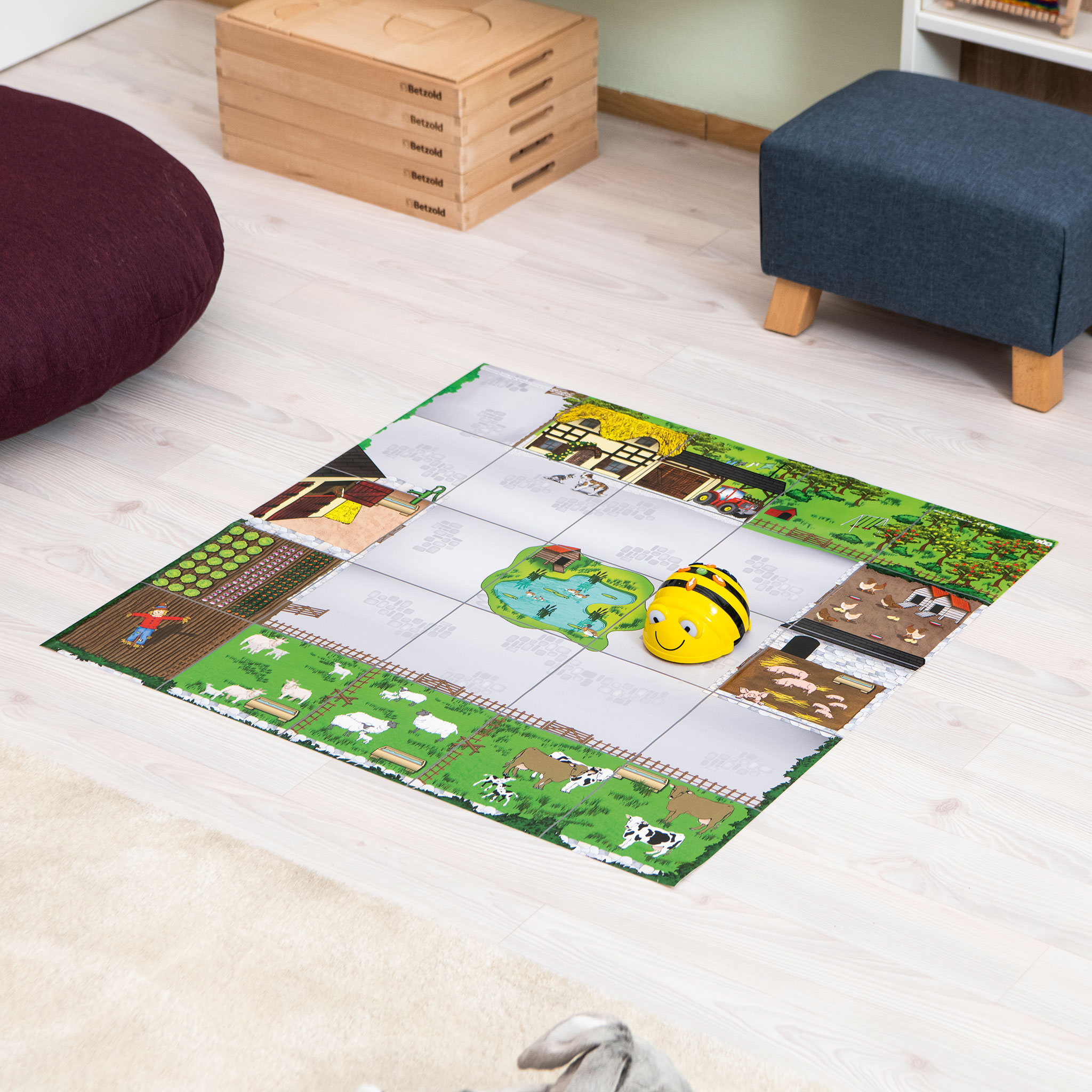 Bee-Bot und Blue-Bot Bodenmatte Bauernhof