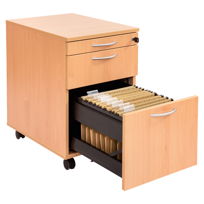 Flexeo® Rollcontainer mit 3 Schubladen günstig online kaufen bei BACKWINKEL