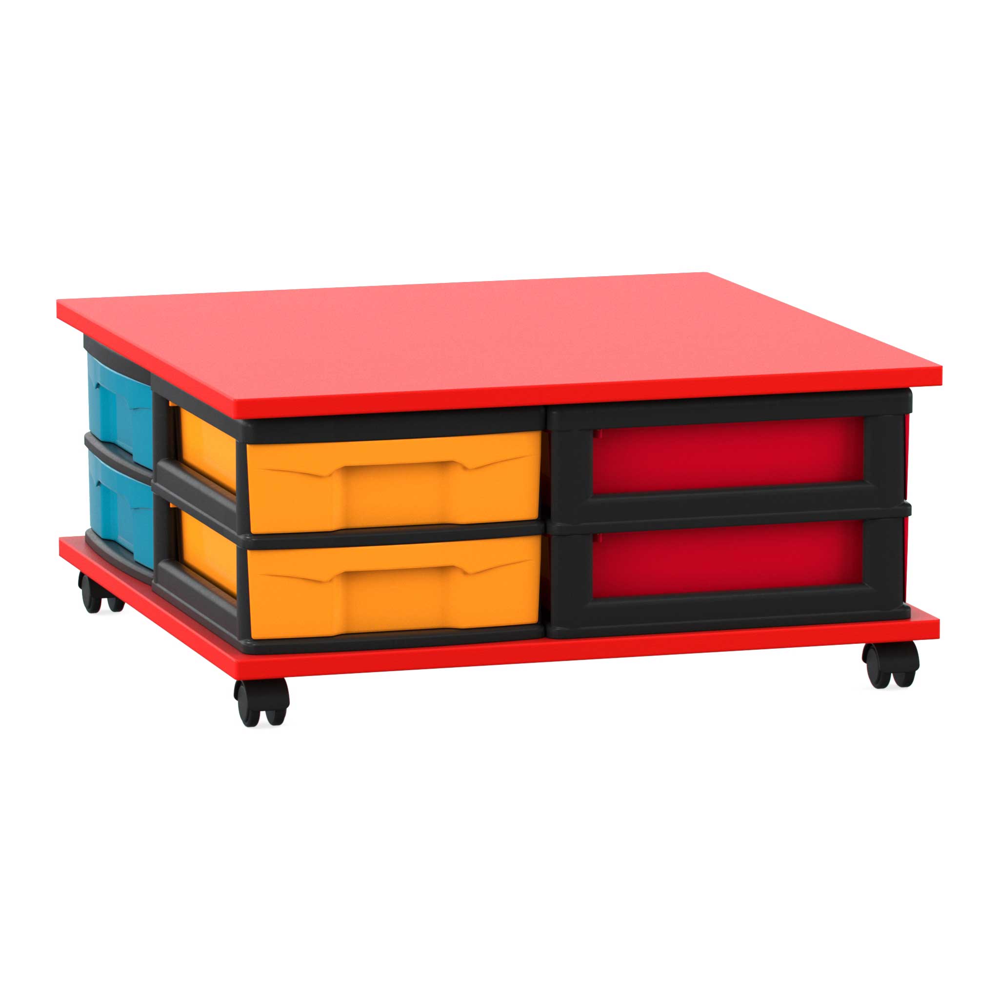 Flexeo® Container-System mit Ablage und 8 flachen Boxen