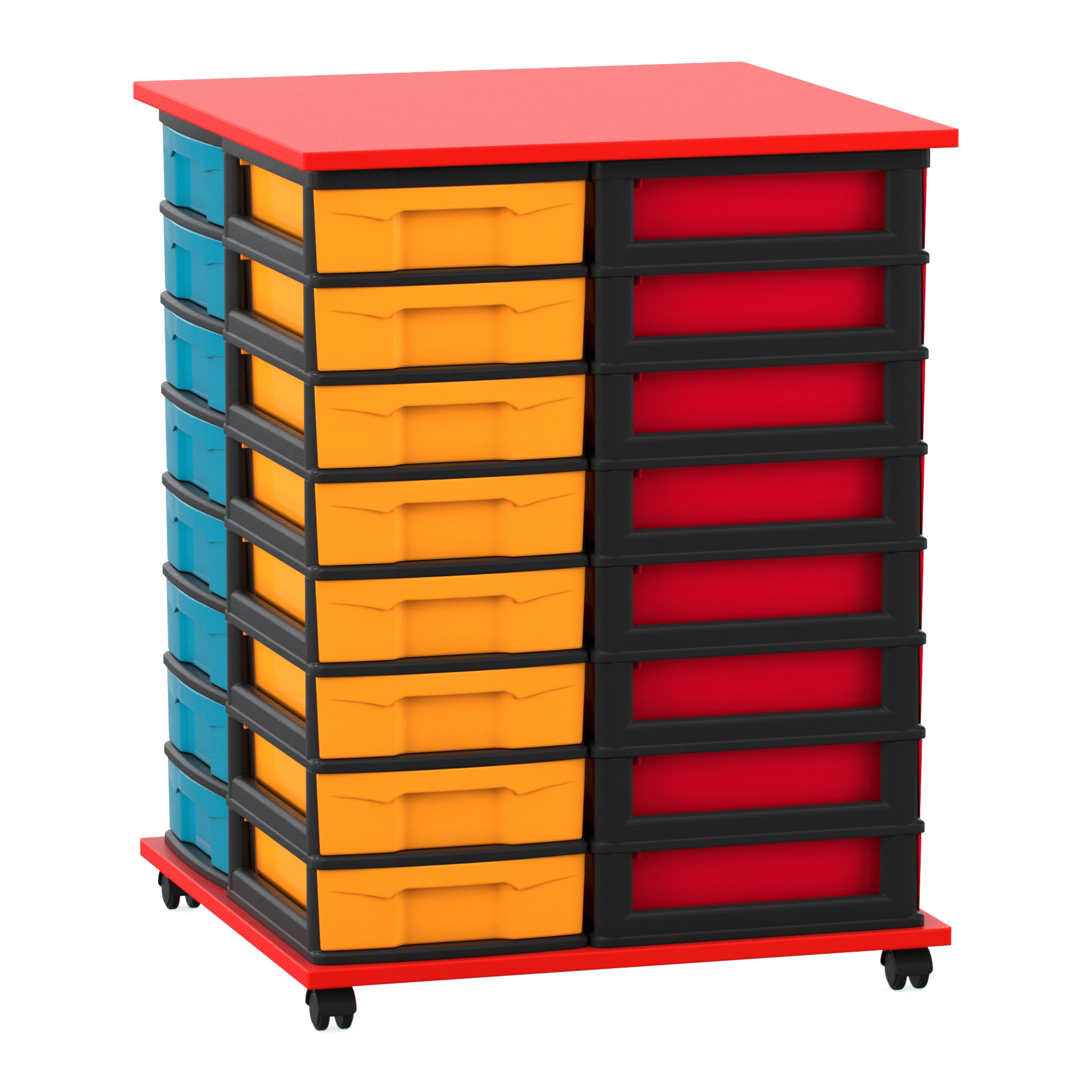 Flexeo® Container-System mit Ablage und 32 flachen Boxen günstig online ...