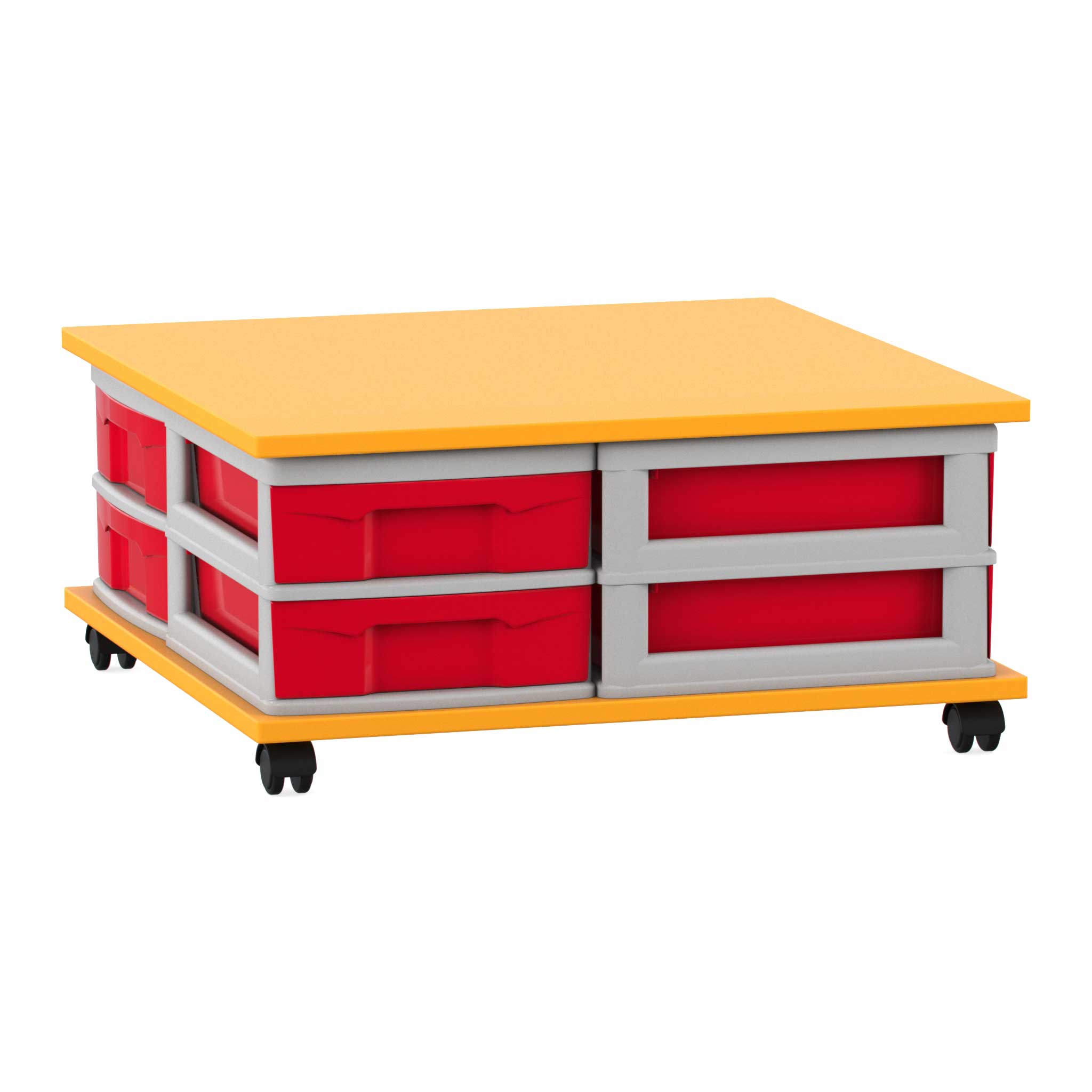 Flexeo® Container-System mit Ablage und 8 flachen Boxen