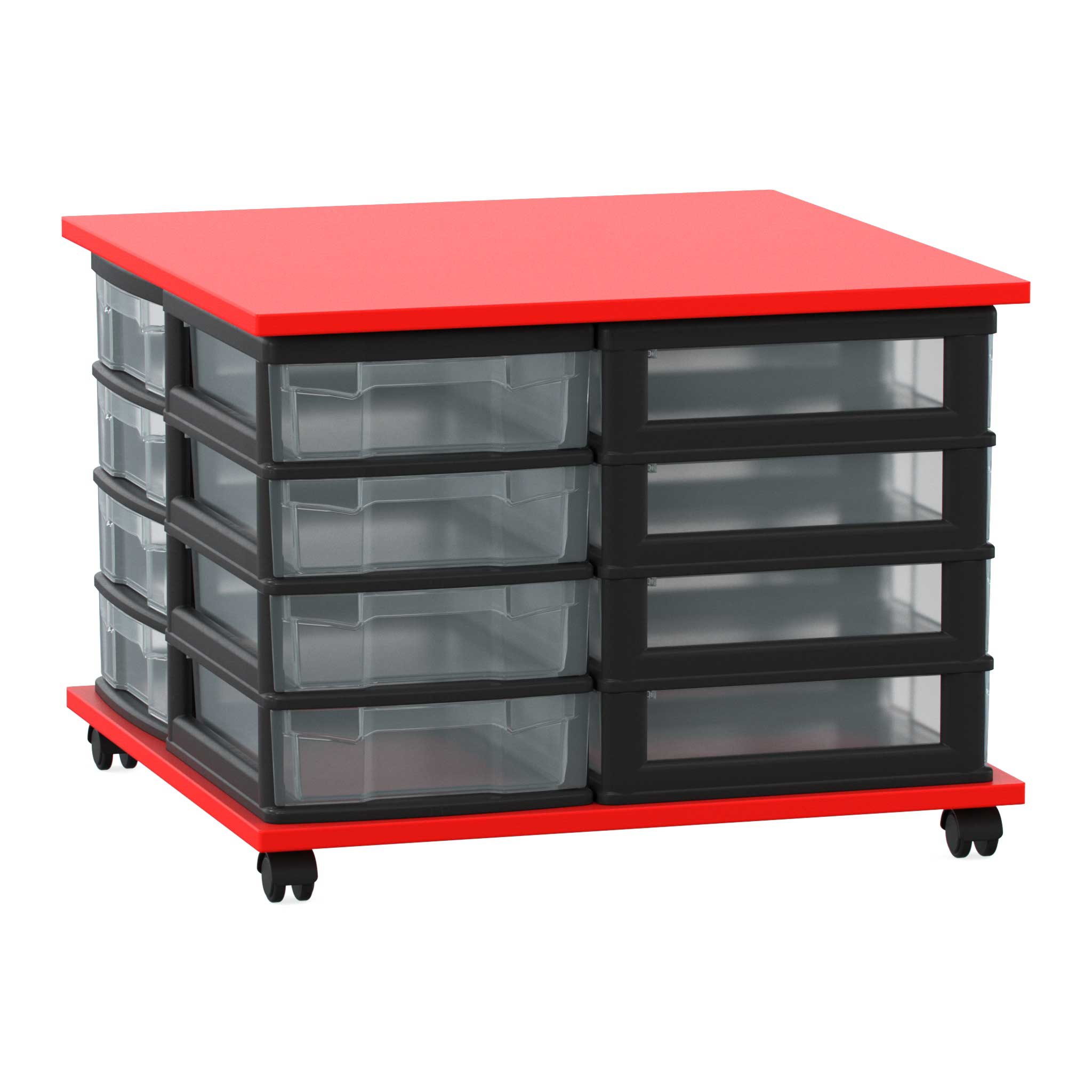 Flexeo® Container-System mit Ablage und 16 flachen Boxen