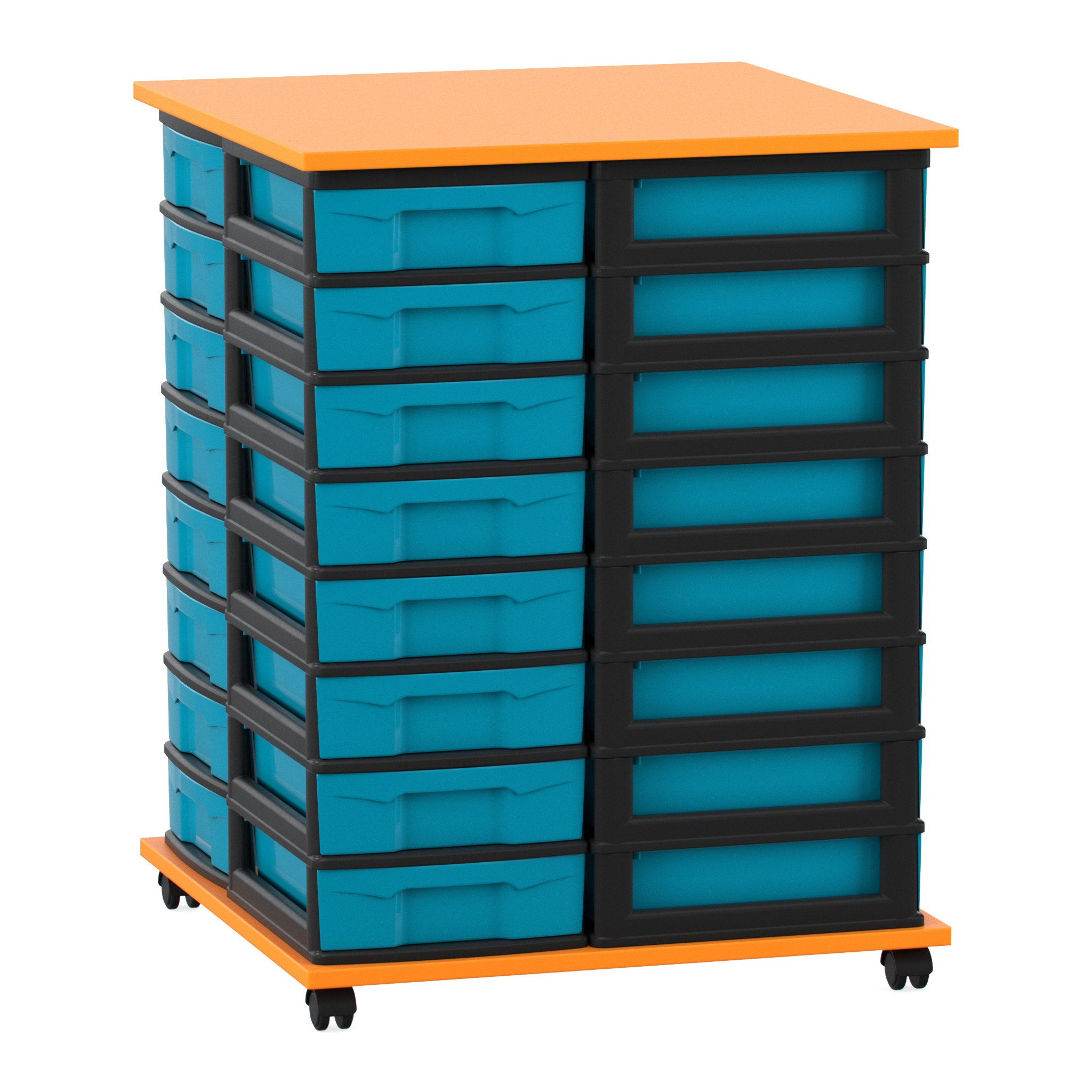 Flexeo® Container-System mit Ablage und 32 flachen Boxen günstig online ...